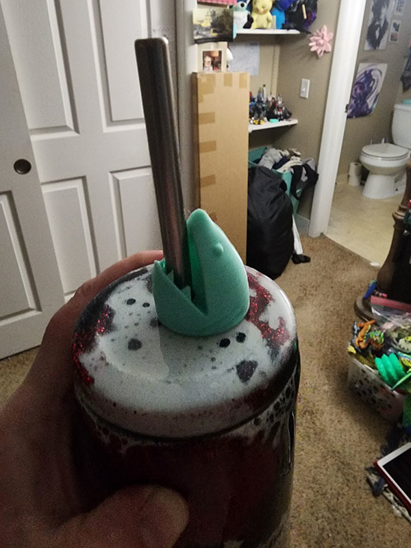 Shark Attack! Straw Topper by KyuubiNight | Download free STL model ...