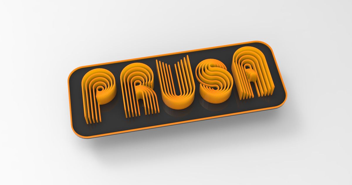 Retro Fonts - Prusa Logo by hacmanhac | Download free STL model ...