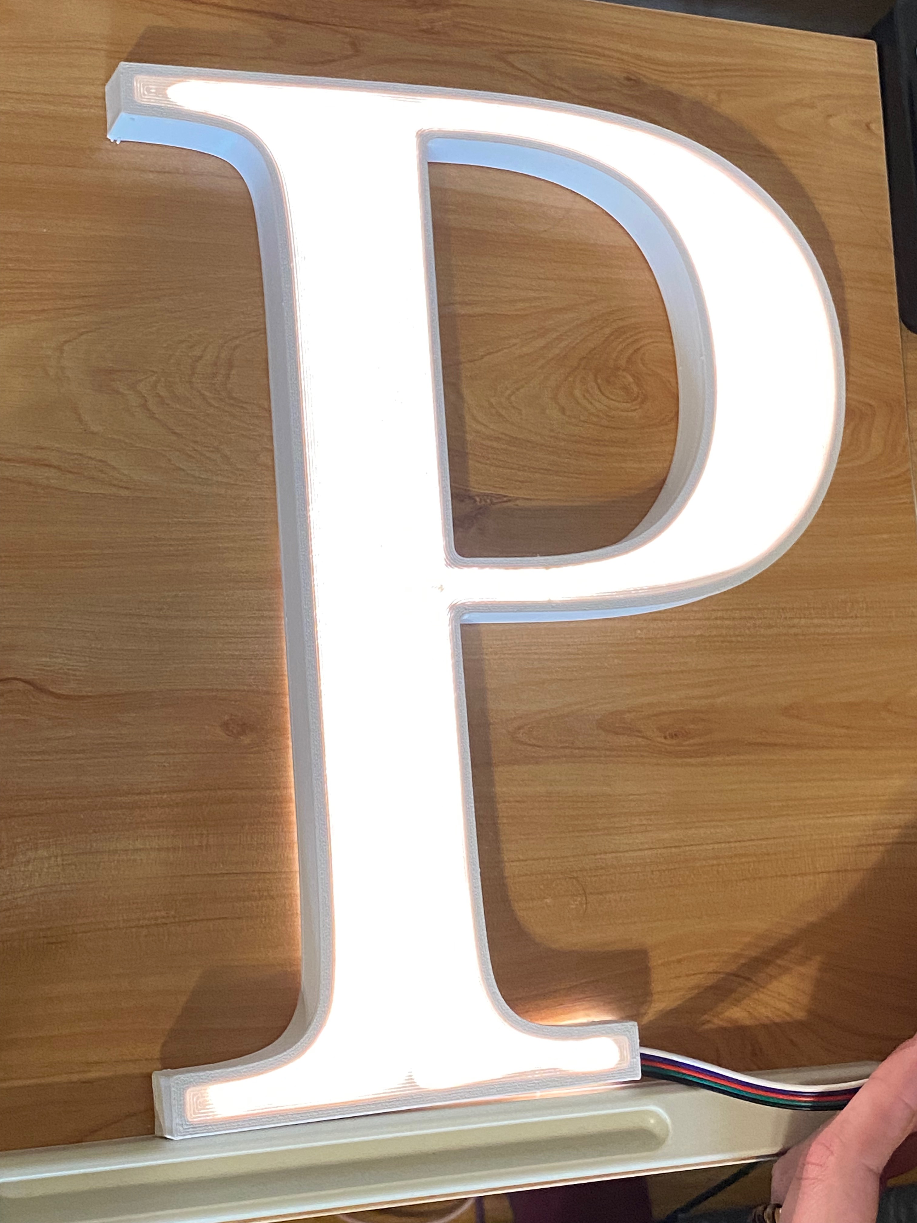 OpenSCAD Parametric RGB LED Lit Sign Letters par Athena | Téléchargez ...