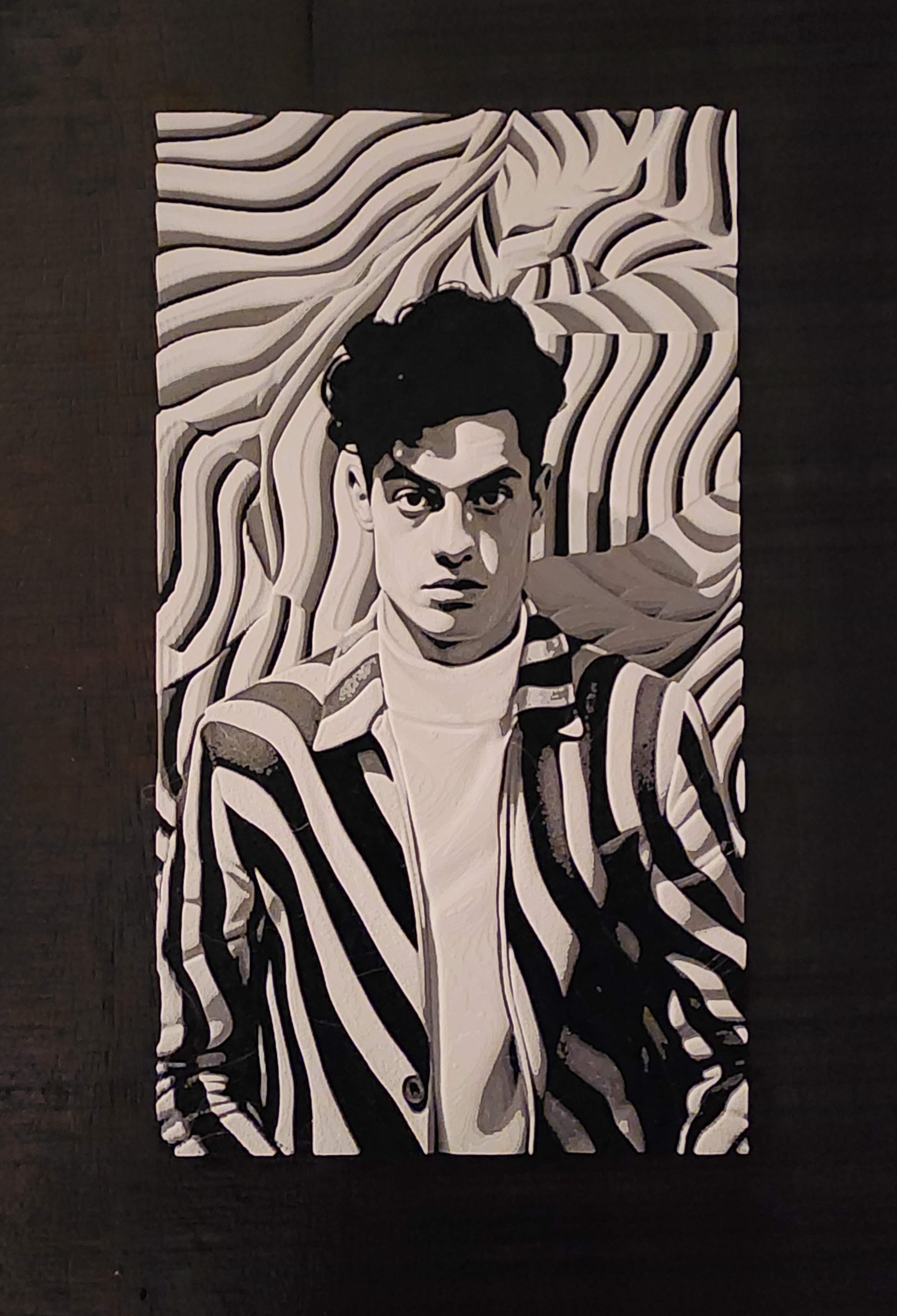 Hueforge Op Art Portrait by Paul | Download free STL model | Printables.com