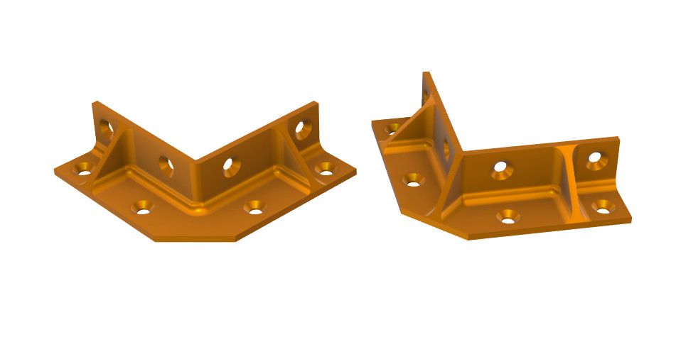 Outside Sharp Corner Brace 6cm x 6cm x 1.7cm by DickF | Download free ...