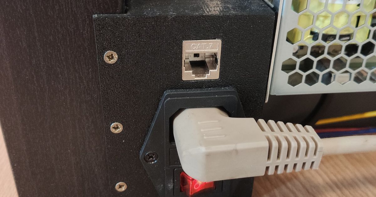 Power Socket Bracket with RJ45 Keystone by Franz | Download free STL ...