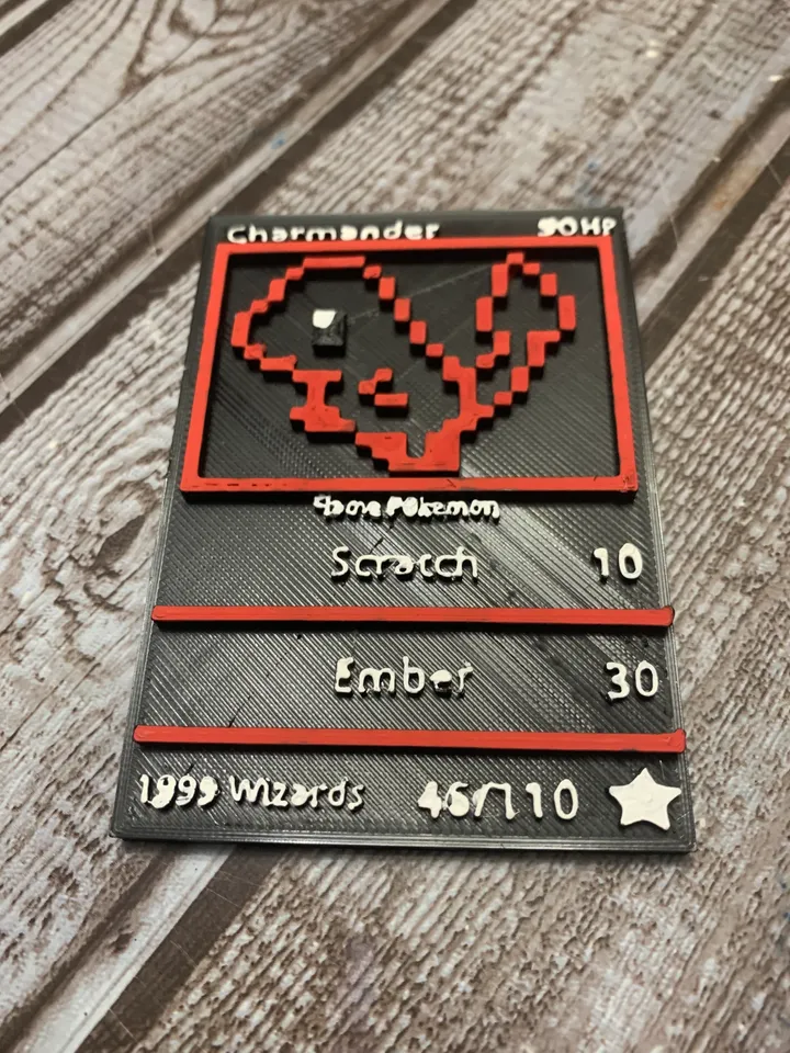 pixel pokecards by communaltax | Download free STL model | Printables.com