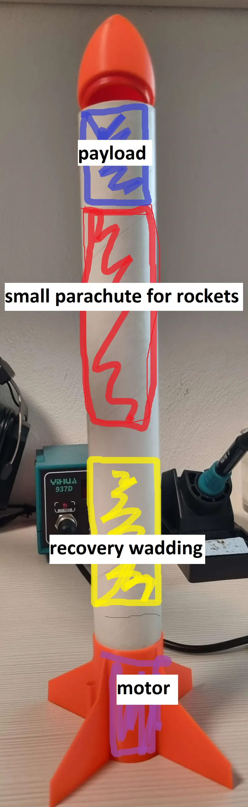 amateur payload rocket (Updated) von Wade's lab | Kostenloses STL ...