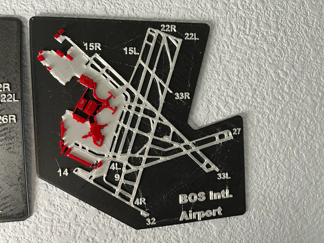 Boston Logan Airport Map Historical Aerial Photograph Logan