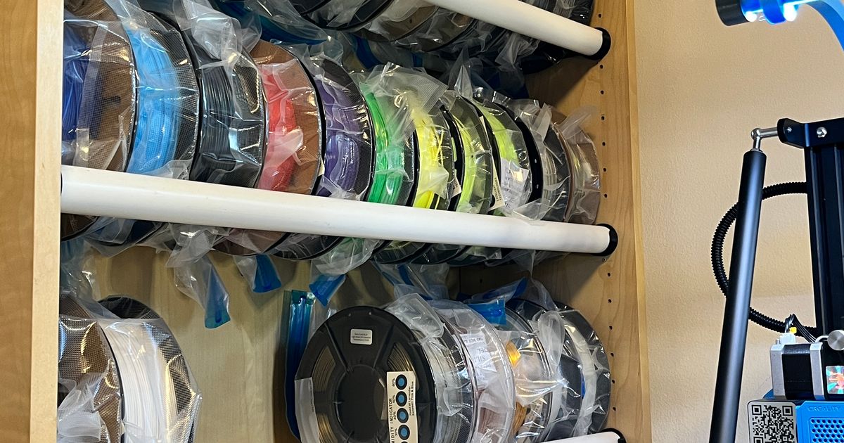 Filament Rack for Bookshelf by KenTravels | Download free STL model ...