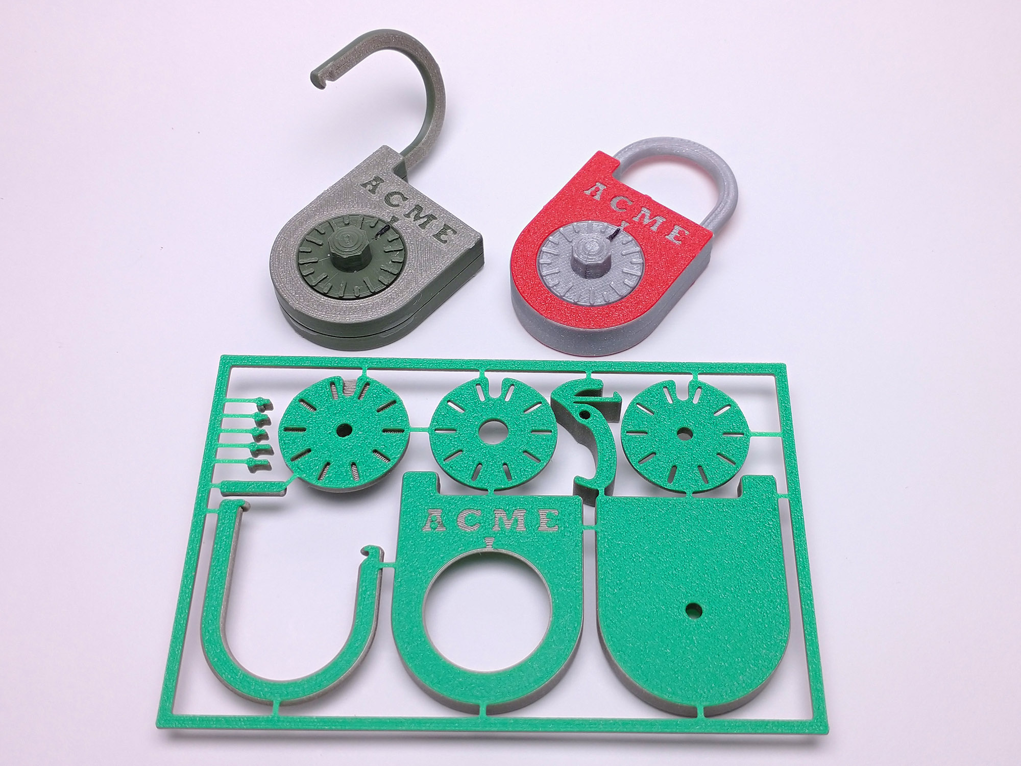 3-Digit Combination Padlock Kit Card by LoboCNC | Download free STL ...