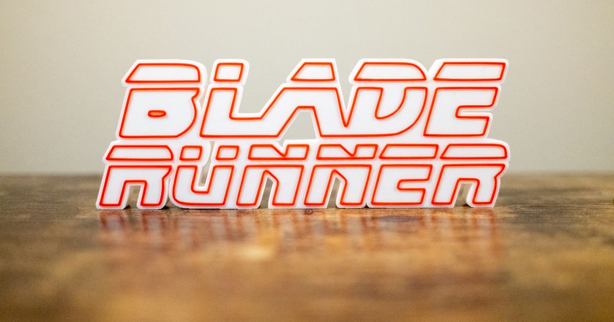 Blader Runner Logo Sign Shelf Decoration Movie Cyberpunk Art by Justin ...