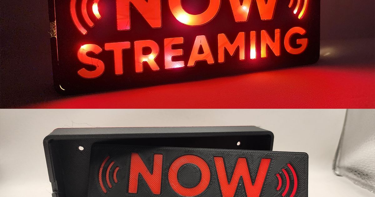 Now Streaming LED Sign - "On-Air" Style 2 Colors by Triple G Workshop ...