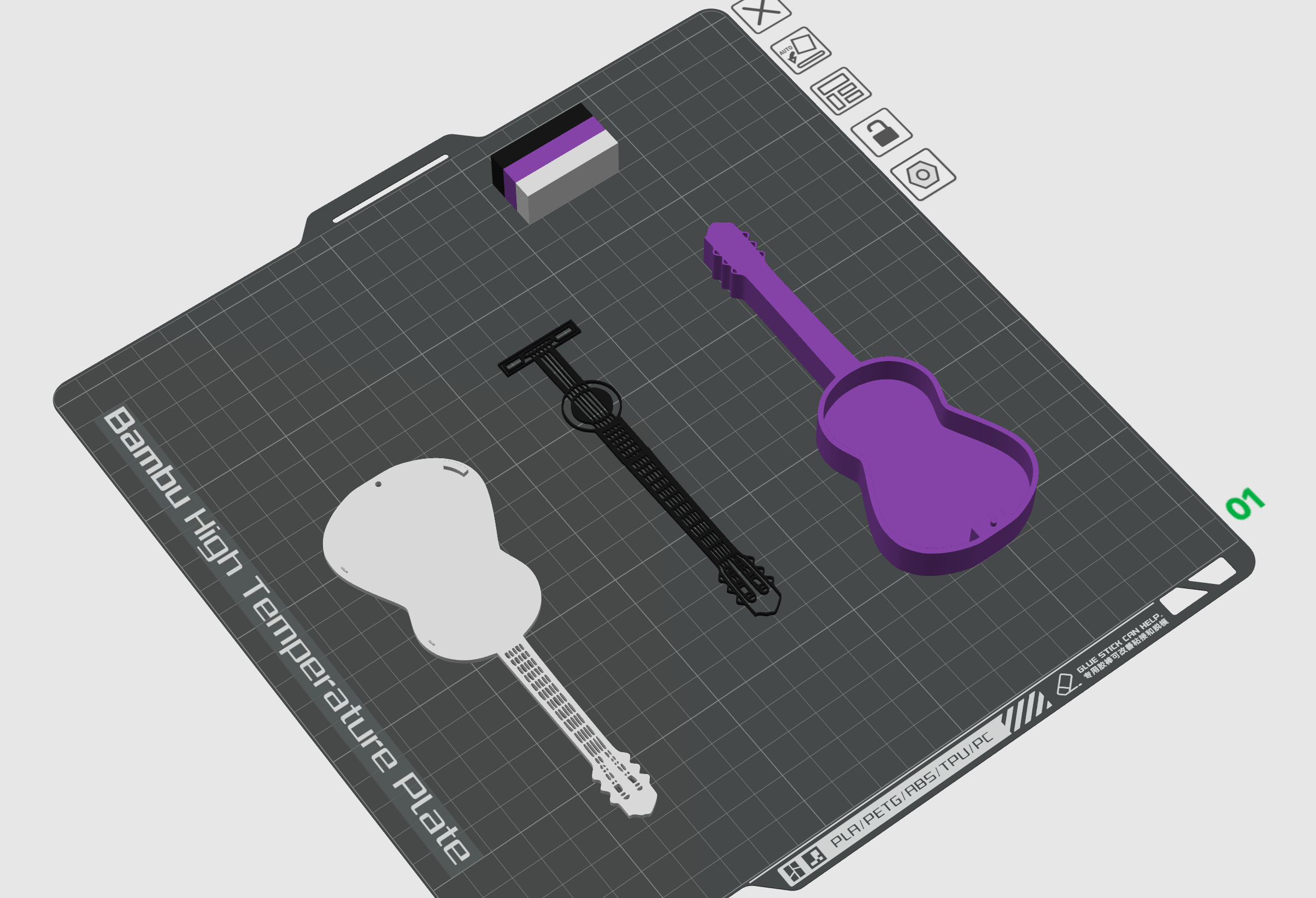 Box pick/mediator Guitare by Breizh Creation 3D | Download free STL ...