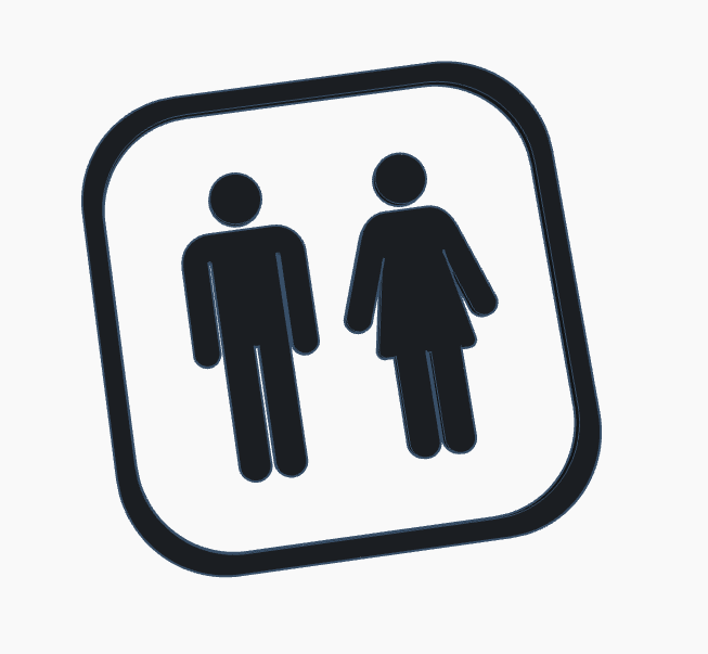 Toilet sign by Weshape | Download free STL model | Printables.com