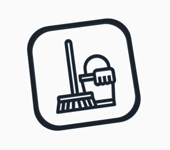 Cleaning Room Sign by Weshape | Download free STL model | Printables.com