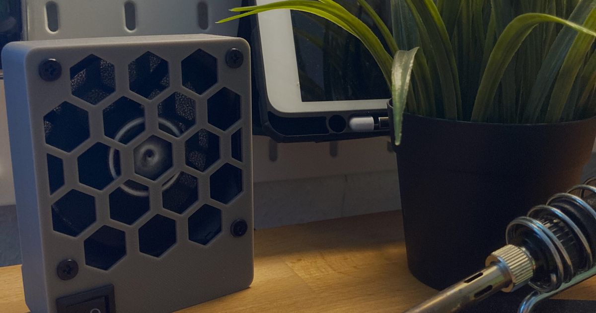 Fume extractor for soldering by mabiii | Download free STL model ...