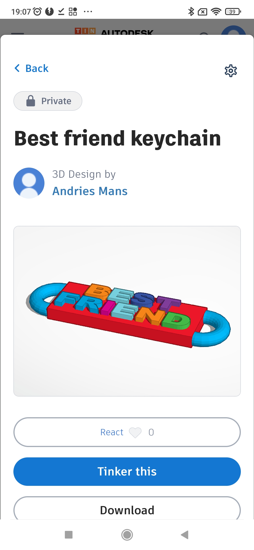 Best friend keychain by Andries | Download free STL model | Printables.com