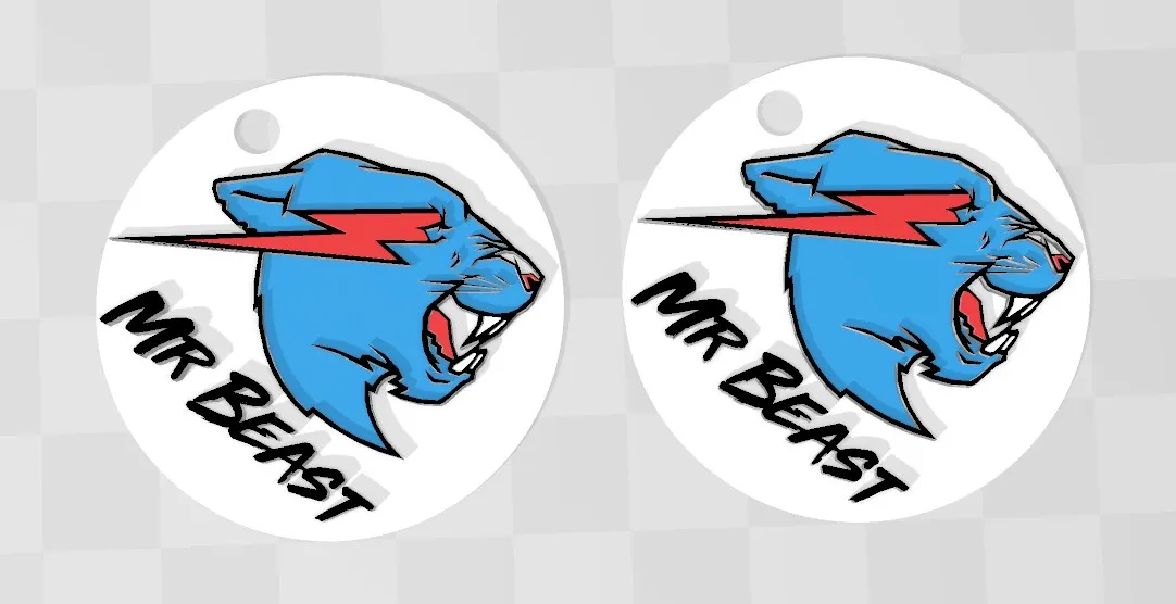 Mr. Beast Keychain by herkail Çakal | Download free STL model ...