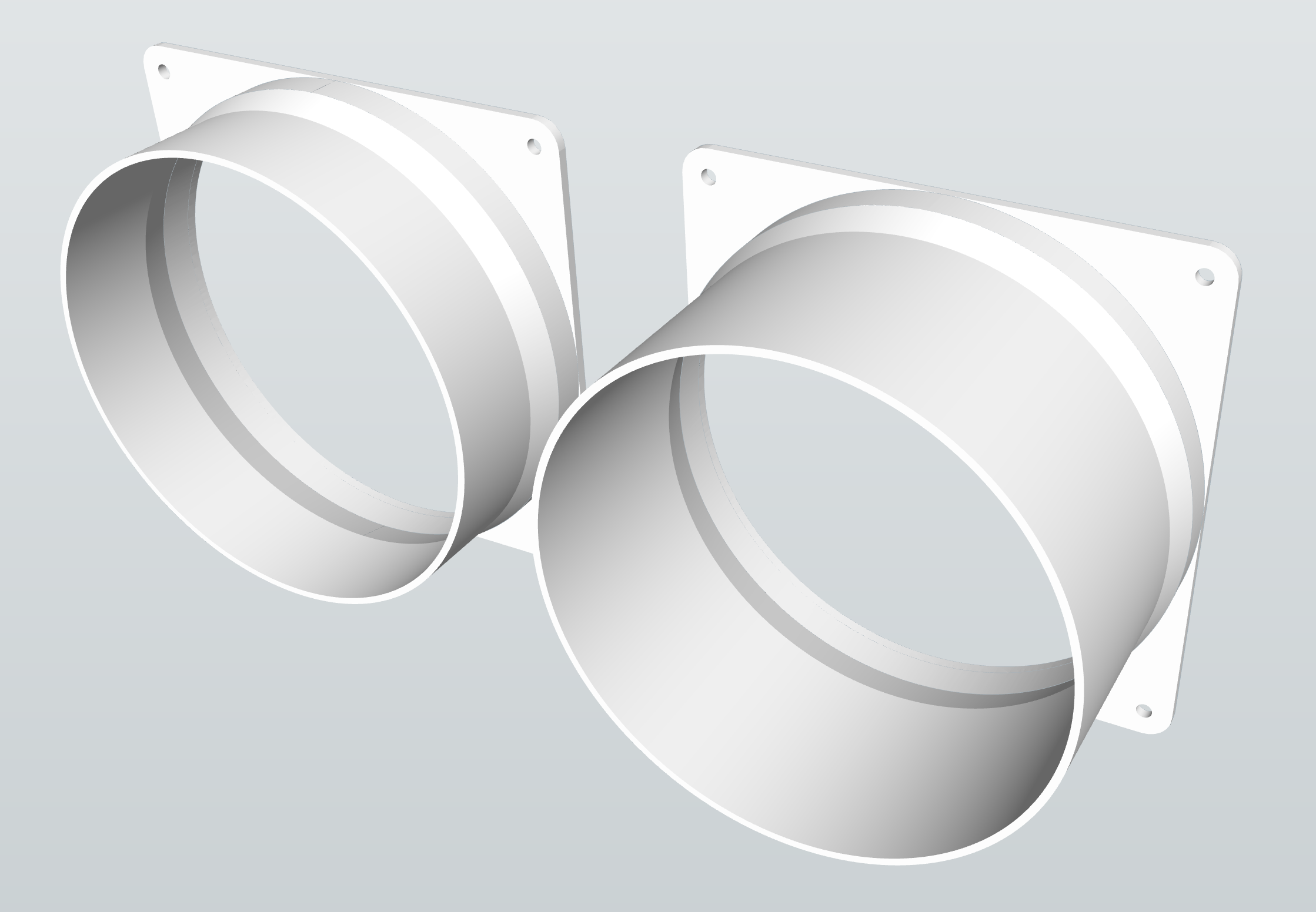 140mm Fan To 140mm Pipe Adaptors by Fyrby Additive | Download free STL ...