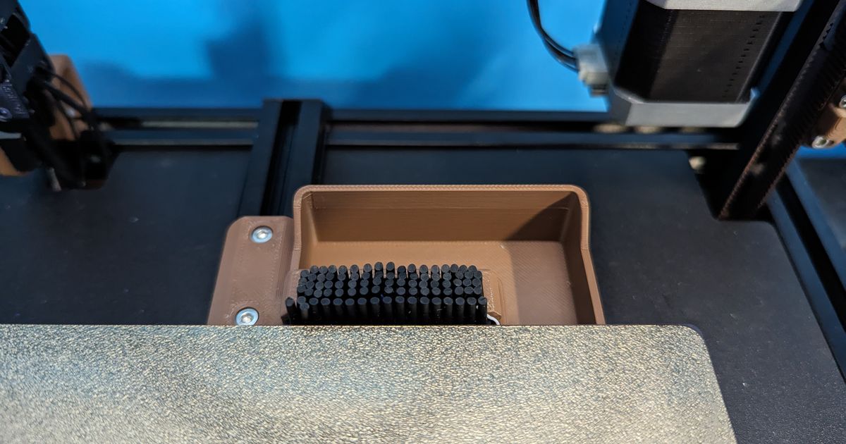 Improved Silicone Nozzle Scrubber with Bucket for Voron 2.4 by Kieran E | Download free STL ...