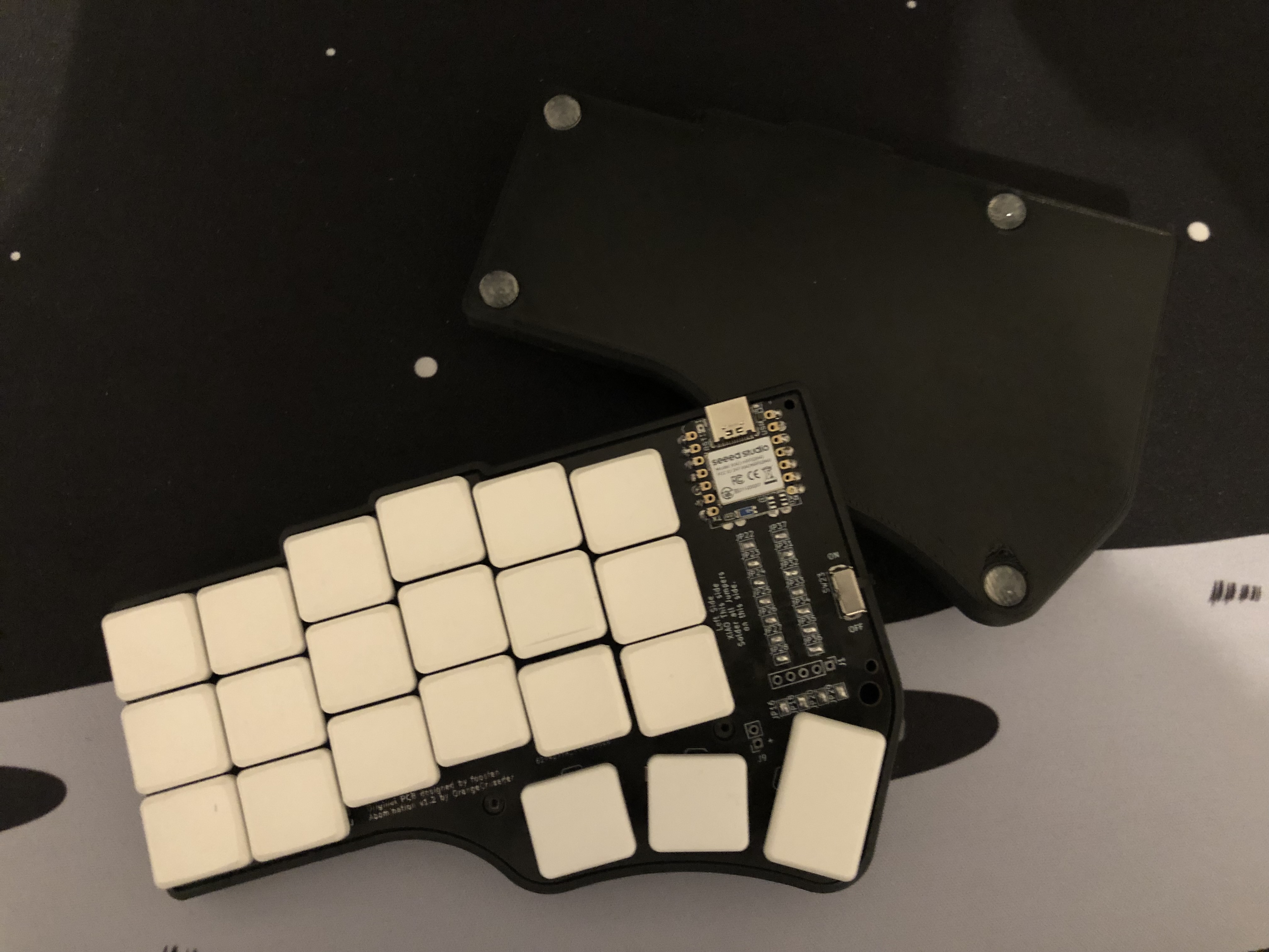 Choc Spaced Corne Xiao 6 Column Case by Kaeso | Download free STL model ...