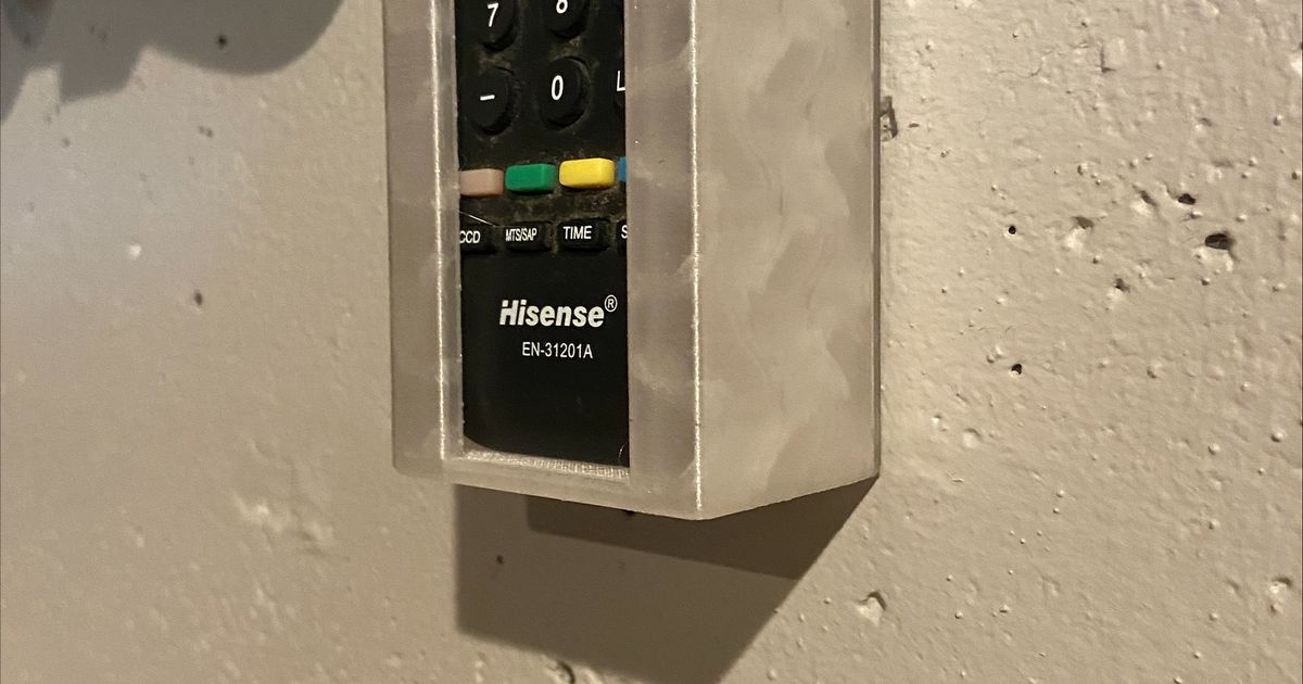 TV Remote Wall Mount by theo | Download free STL model | Printables.com