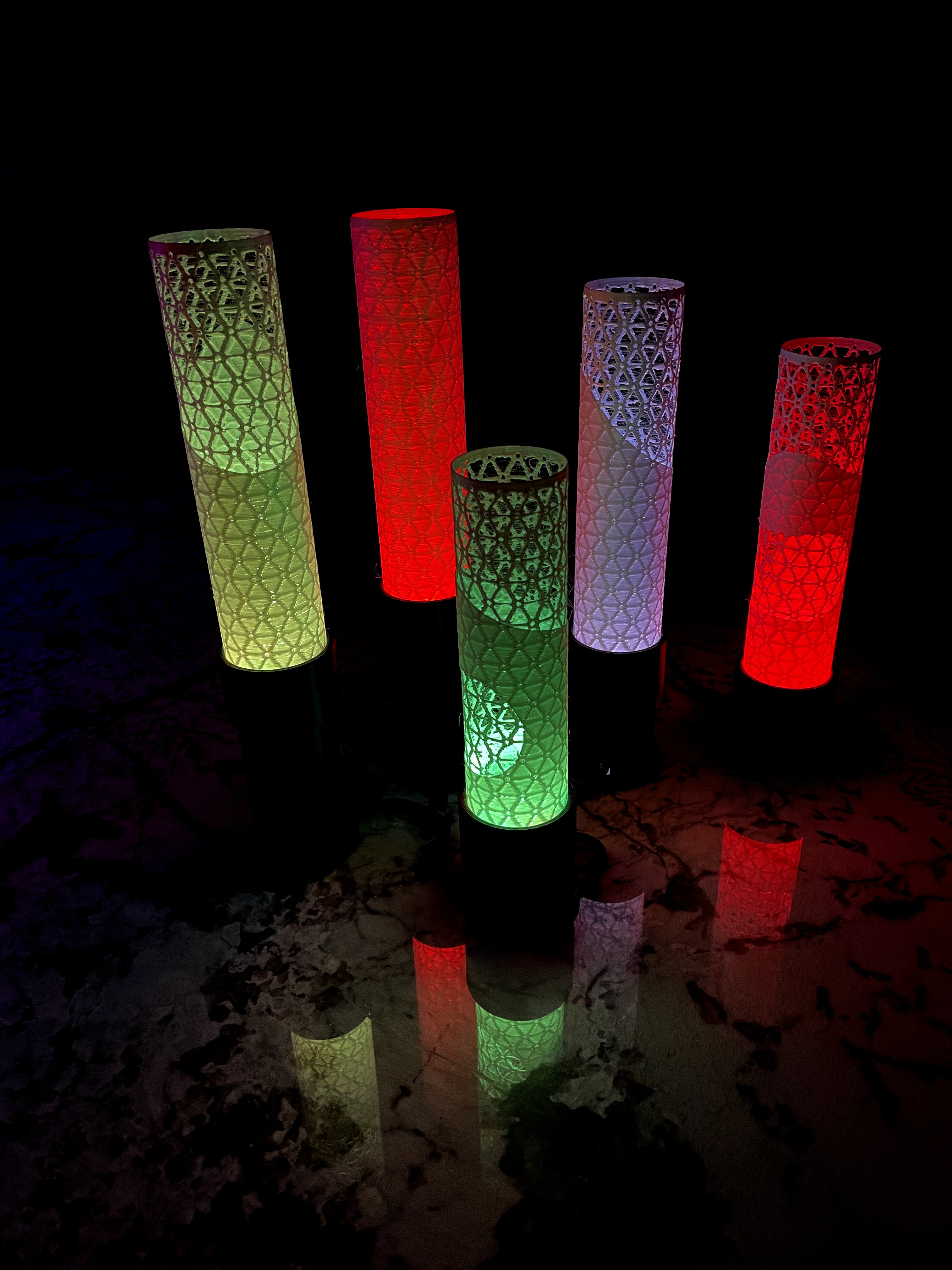 Isogrid Sconces by blueMage | Download free STL model | Printables.com