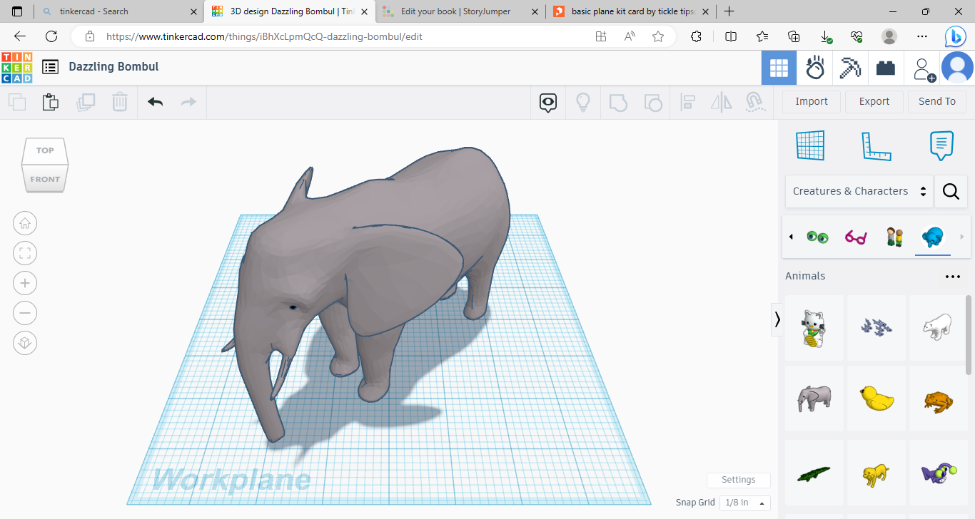 tinkercad elephant by tickle tipson | Download free STL model ...