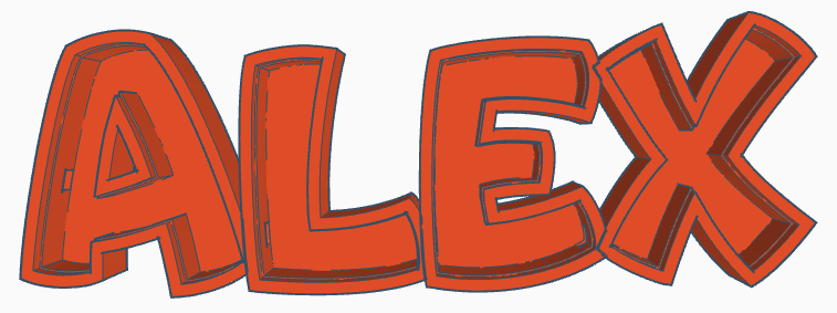 ALEX LED- Namenslampe (Name lamp) by Tomsen | Download free STL model ...