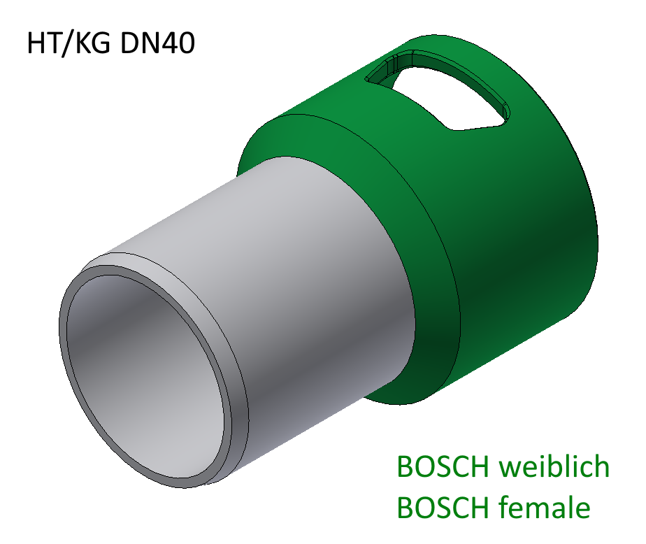 Adapter KÄRCHER WD 6P BOSCH AdvancedVac 18V-8 KG/HT-Rohr by maot1985 ...