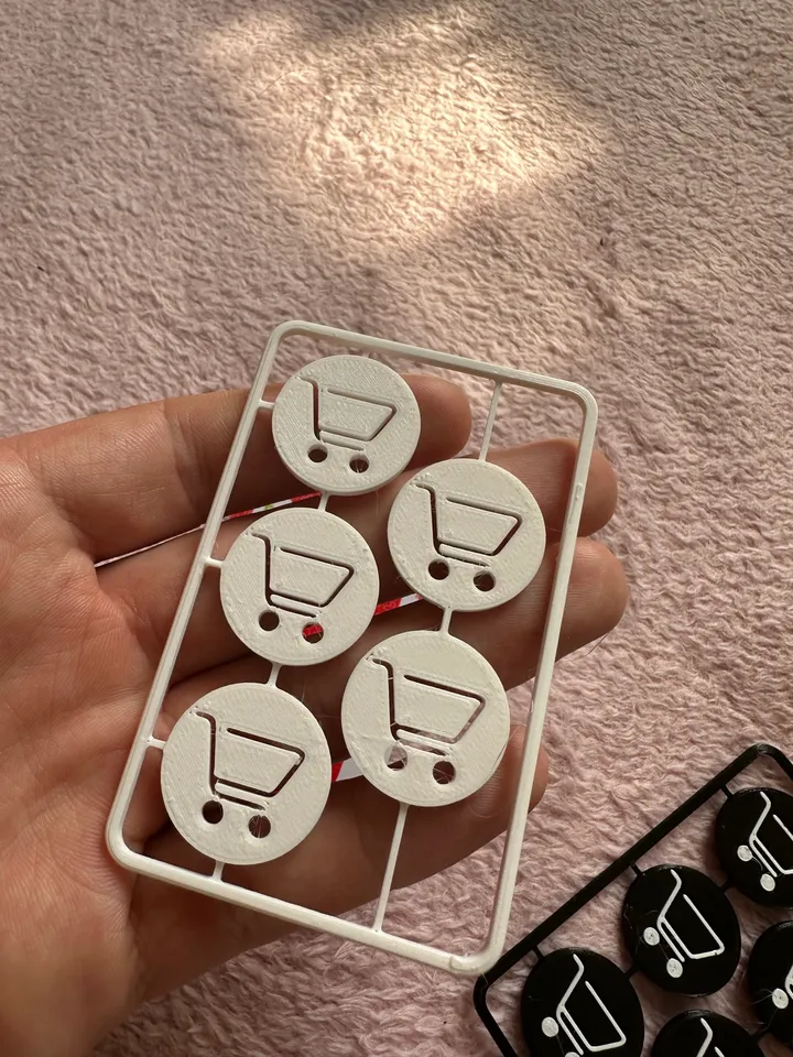 Kit card - shopping cart coin (credit card size) for your wallet by M3D | Download free STL ...