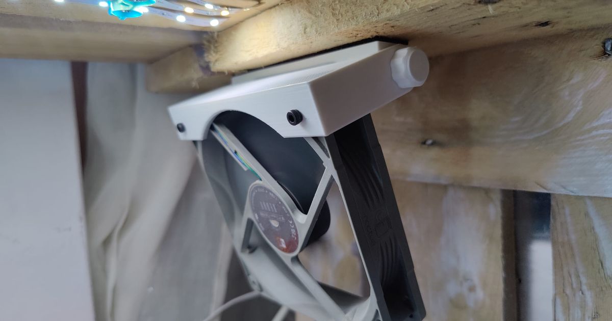 Adjustable bracket for a 120mm fan by G4ZO | Download free STL model ...
