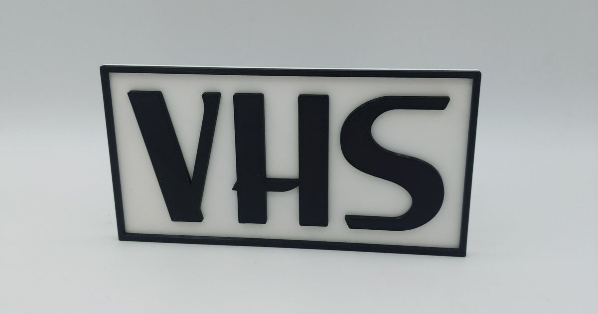 VHS Logo by jaredandrews | Download free STL model | Printables.com