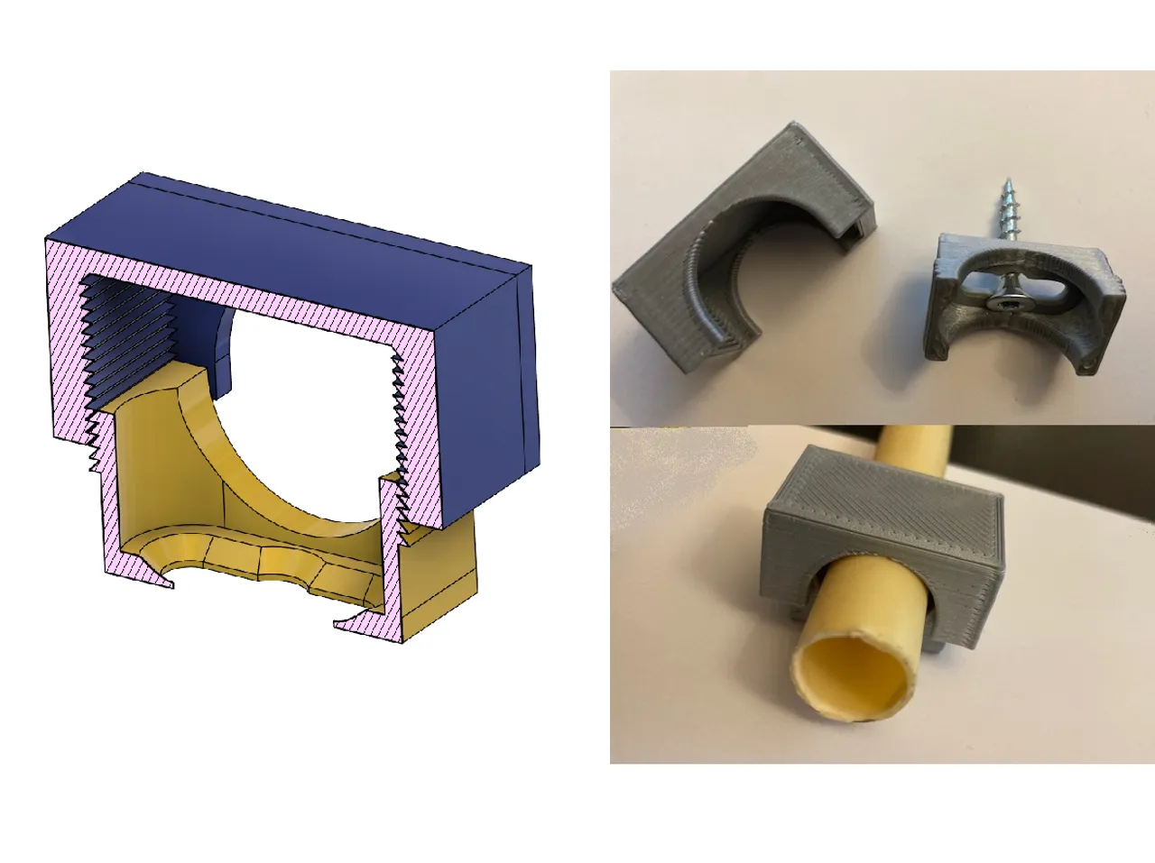 PVC holder 10-20mm tube by Timo | Download free STL model | Printables.com
