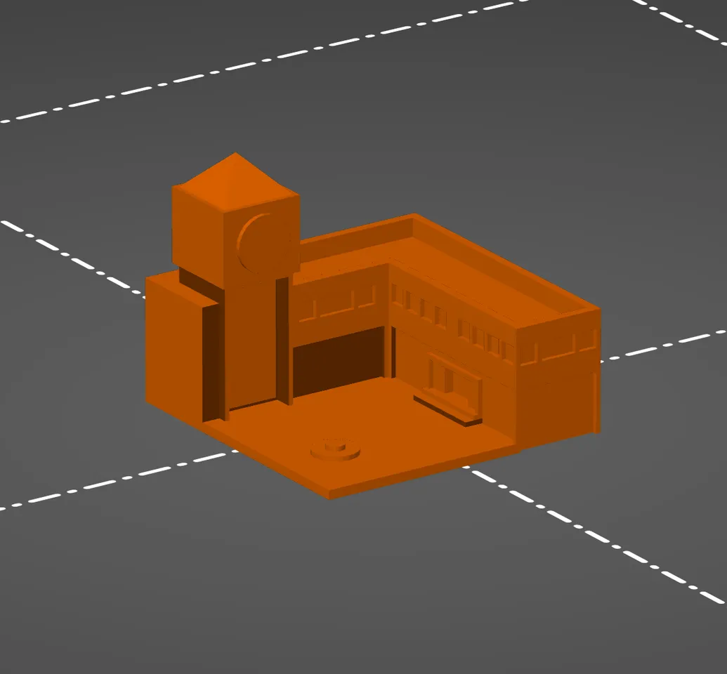 School (Minimal Low Polygon) by Panitarn Boontarig | Download free STL ...