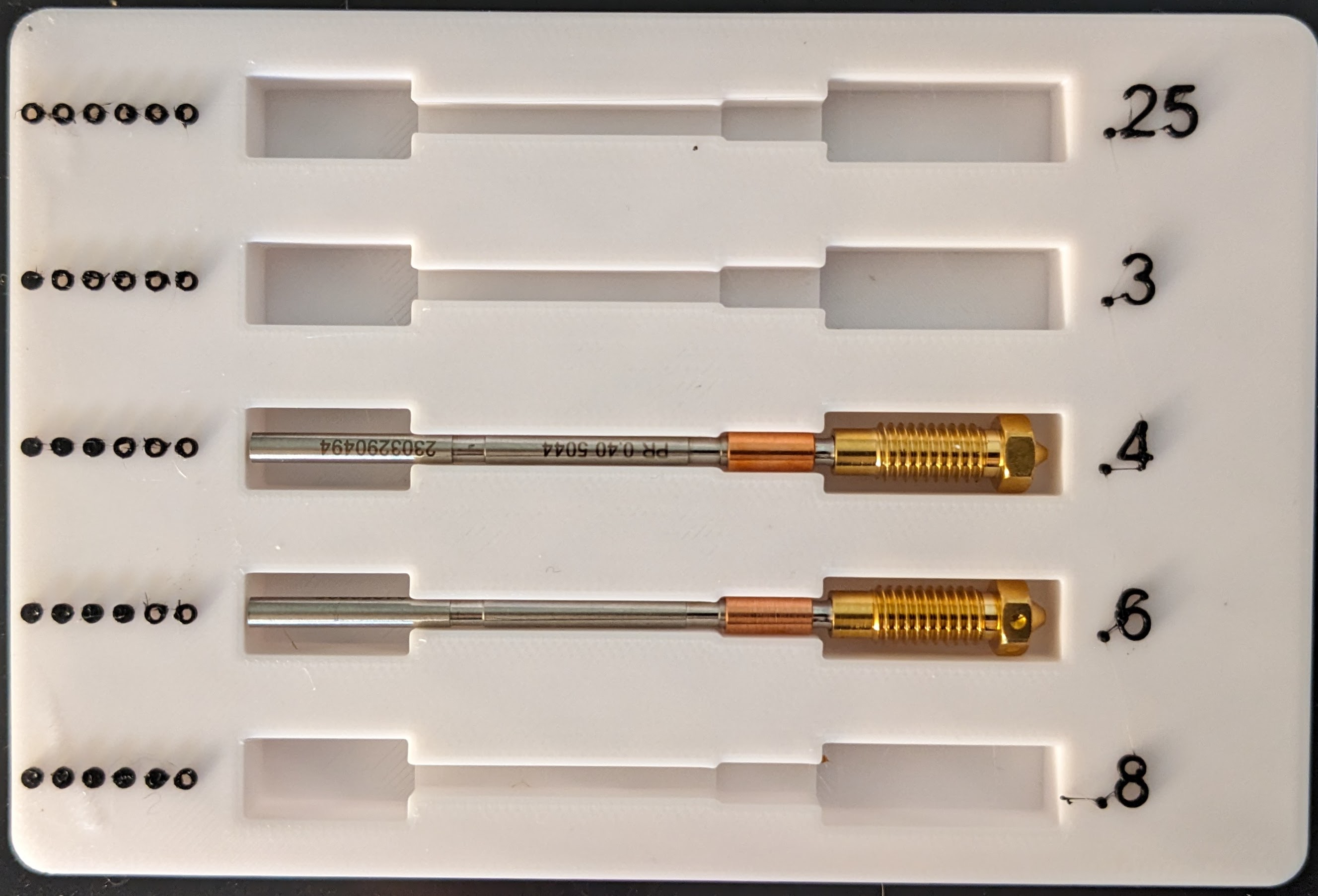 Gridfinity storage for spare Prusa MK4 nozzles by Rae | Download free STL model | Printables.com