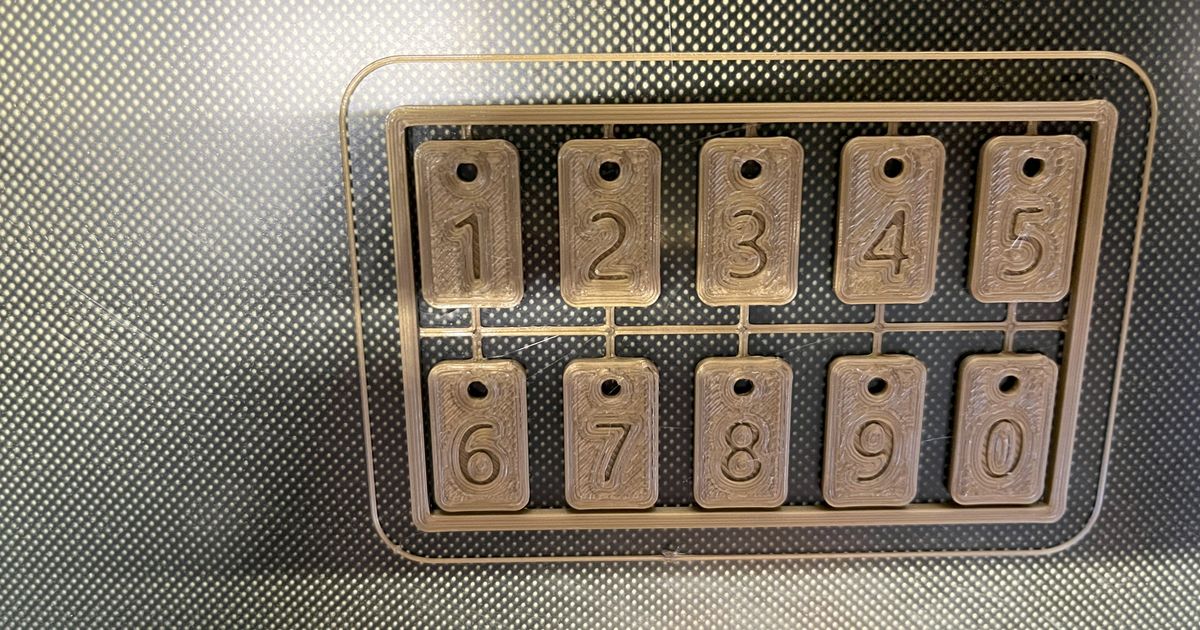 Numbers Label Kit Card by HA3JO TechFusion | Download free STL model ...