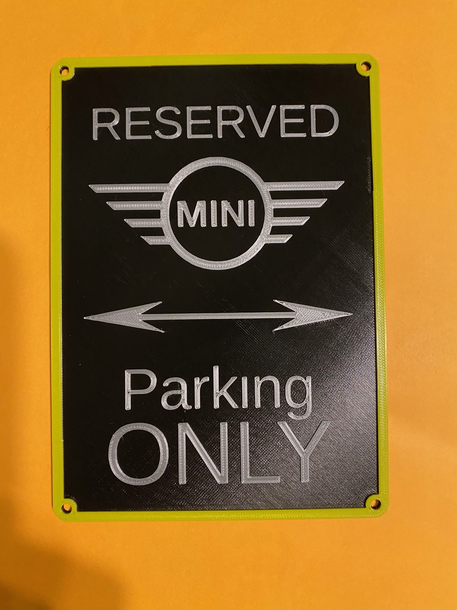 corrected-Reserved MINI parking sign by Asus1357 | Download free STL ...