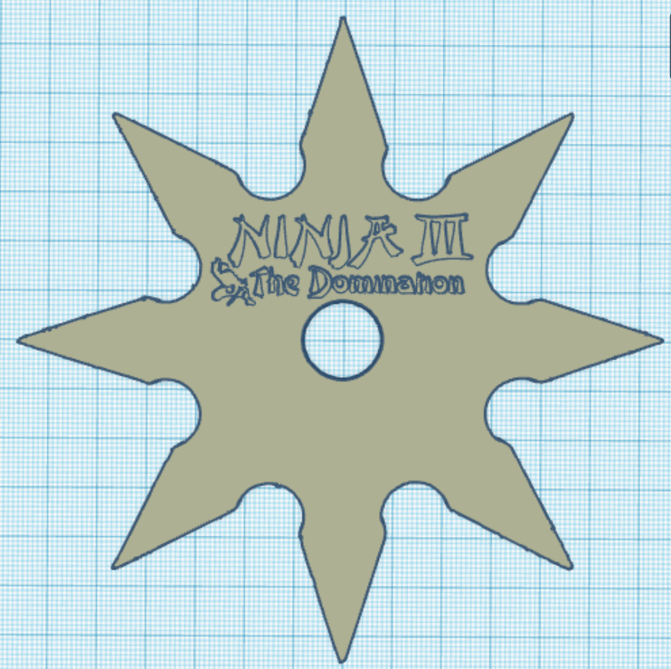 8 Point Shuriken with 1x Ninja III: The Domination logo by NinjaIIIGuy ...