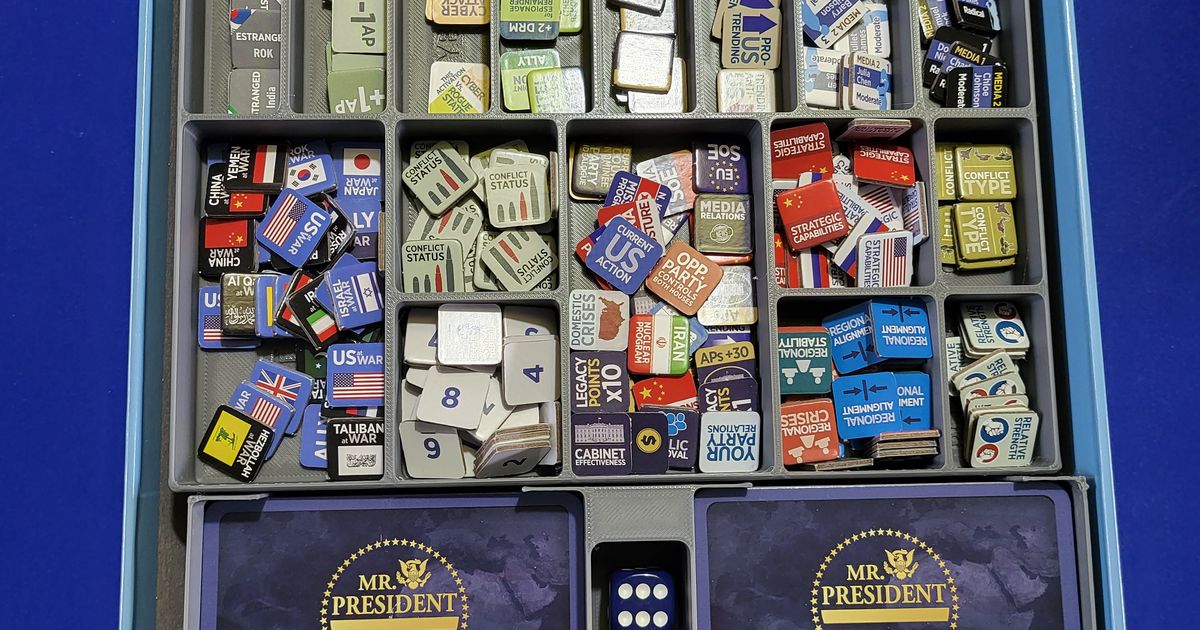 Mr President Board Game Insert/Token Trays von Venezian | Kostenloses ...