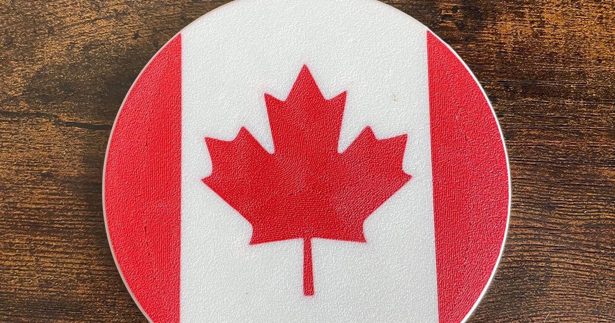 Canadian Multi color coaster for Bambu studio or other by Slowpoke ...