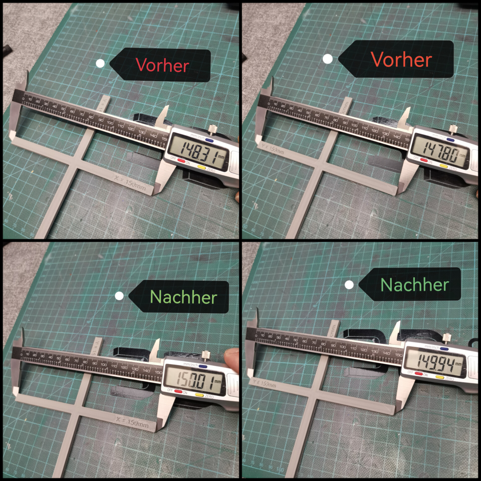 XY Calibration Cross (um die Esteps eurer Motoren einzustellen) //inkl ...
