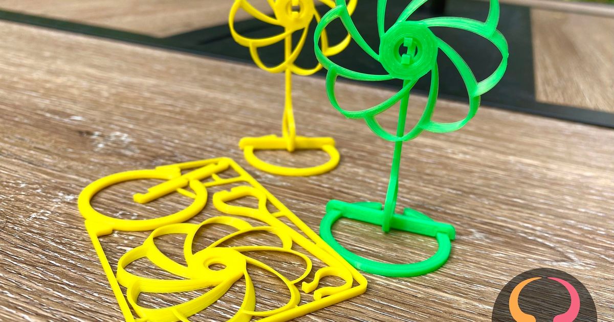 Pinwheel Kit Card (It spins!) by lytta | Download free STL model | Printables.com