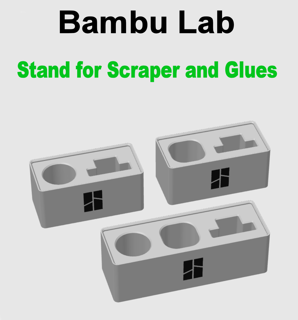 Bambu Lab - Stand for Scraper - Stick and Liquid Glue - Three Versions ...
