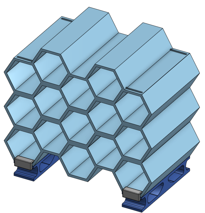Hexagon Ink Shelf for small ink bottles by Kraloulk | Download free STL ...