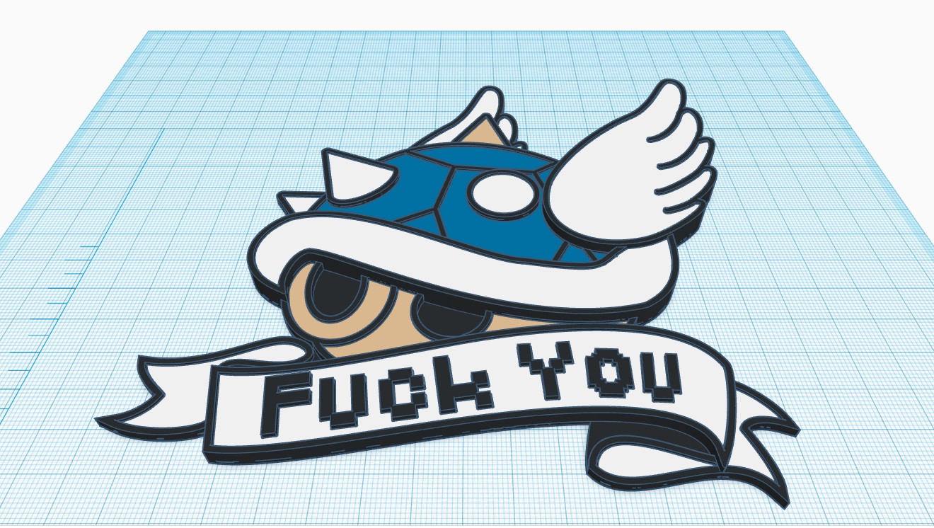 Mario Kart Blue Spiny Shell Plaque by MiDankies Designs | Download free ...