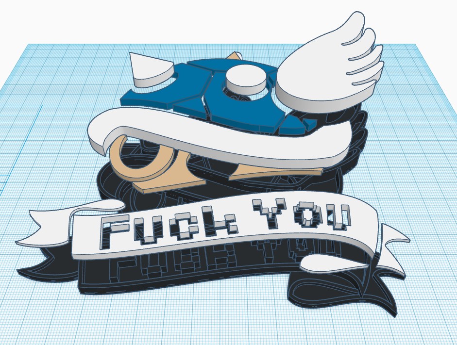 Mario Kart Blue Spiny Shell Plaque by MiDankies Designs | Download free ...