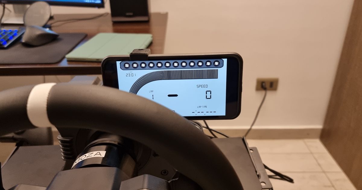 Moza R5 - Dashboard Phone Holder by Danioki | Download free STL model ...