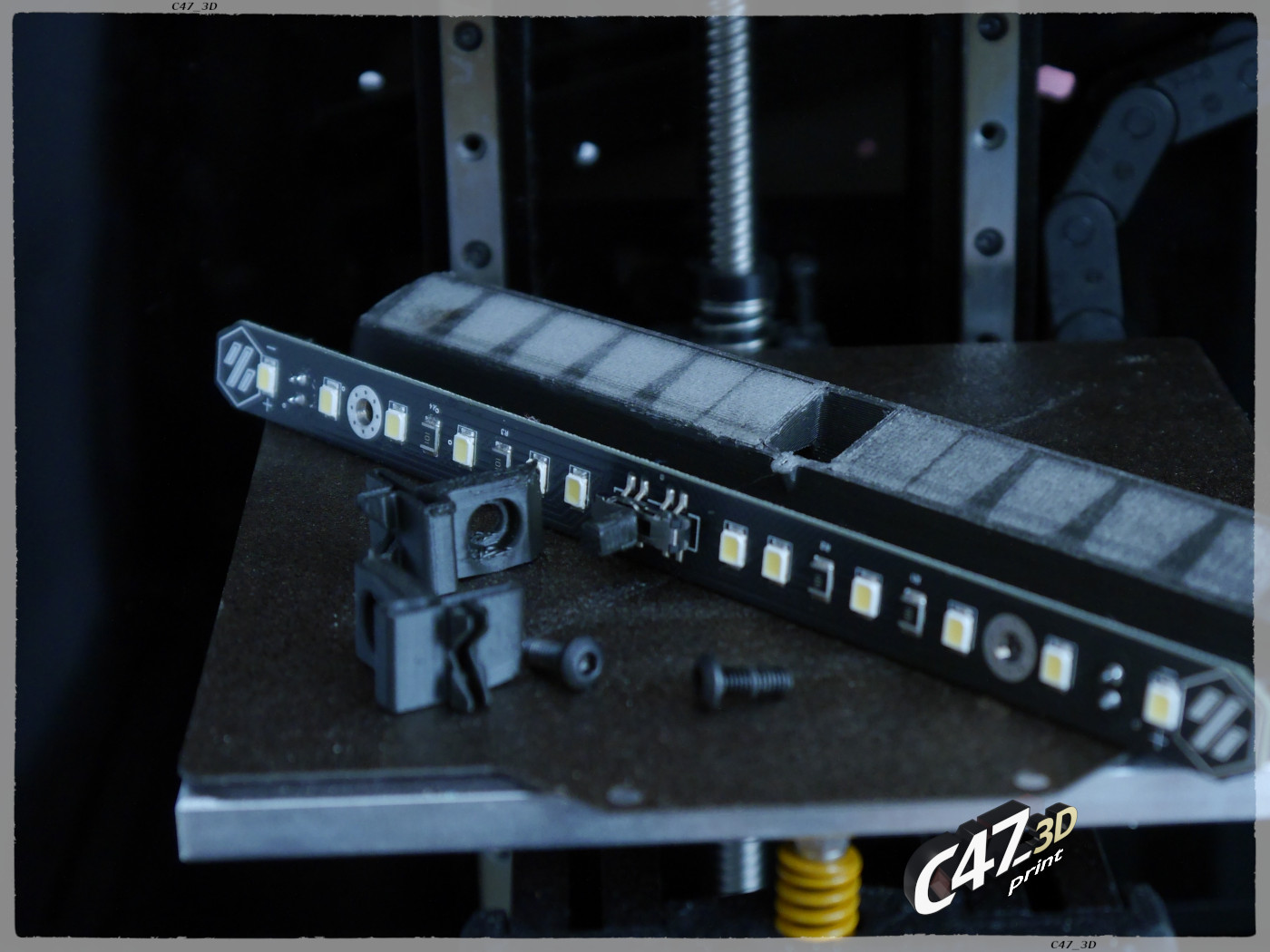 Shielded mount for 'Daylight' LED stick for Voron0 by C47_3d | Download ...