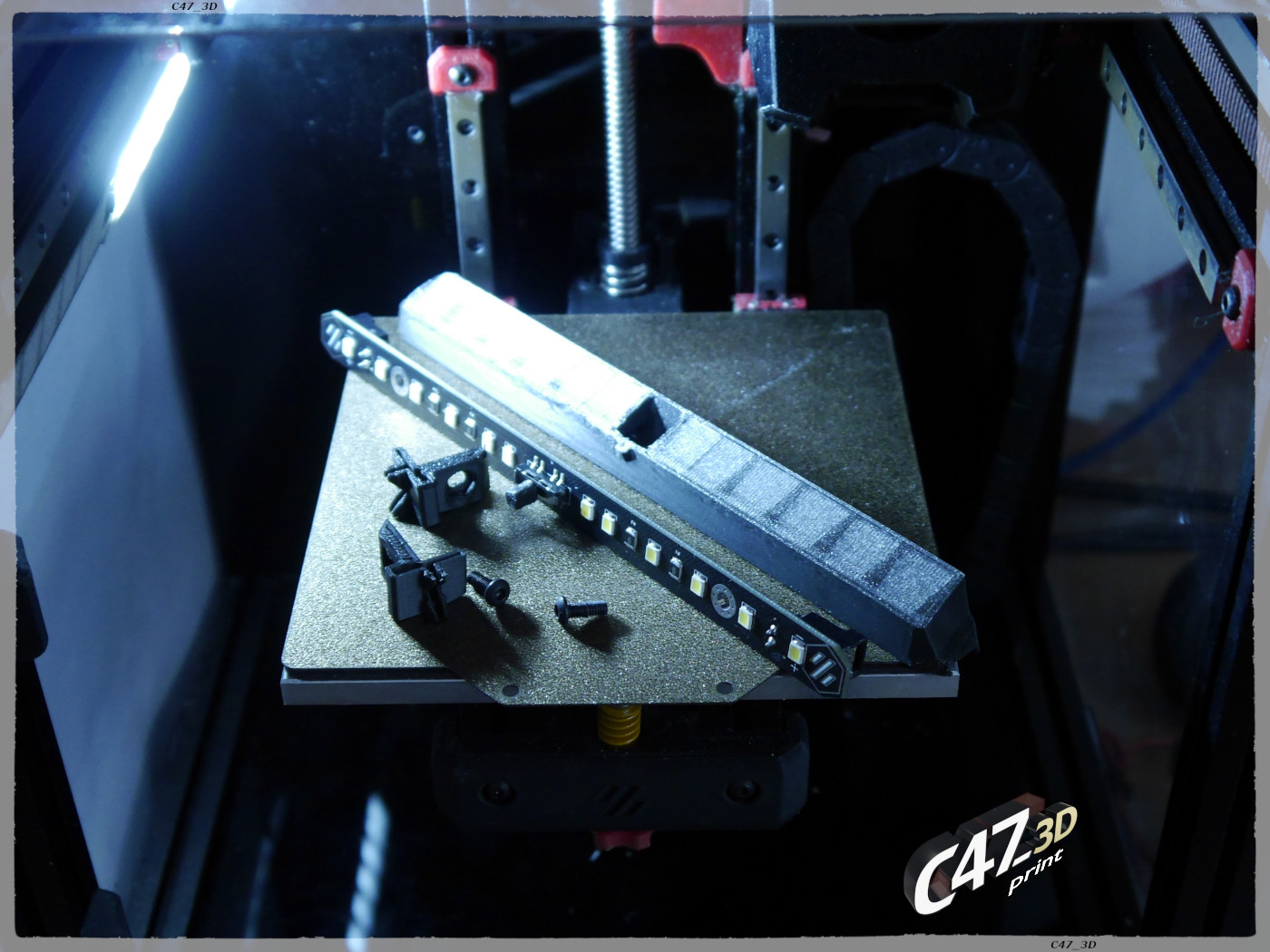Shielded mount for 'Daylight' LED stick for Voron0 by C47_3d | Download ...