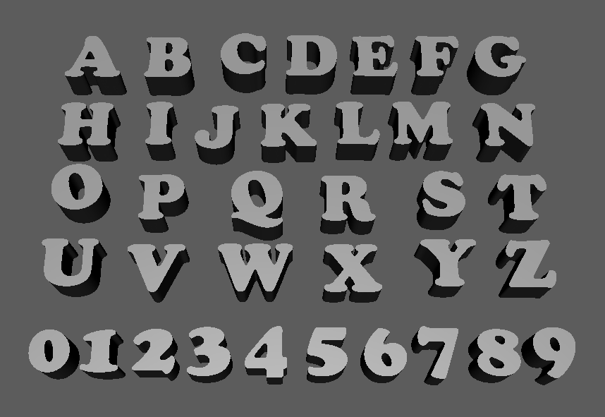 Number Letter Blocks Cooper Black Font von Obfuscated Designs ...