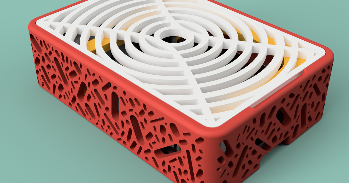 Raspberry Pi 4 case with custom top (about 4-5h print) by Nikolica ...