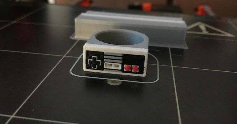 NES Controller Ring Multi Color by brinkbeat | Download free STL model ...